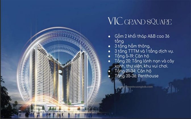 Dự Án Vic Grand Square | 3 Căn Ngoại Giao Đẹp Giá Rẻ™
